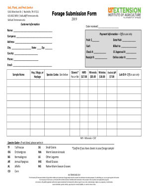 Fillable Online Forage Submission Form 042018.docx Fax Email Print ...