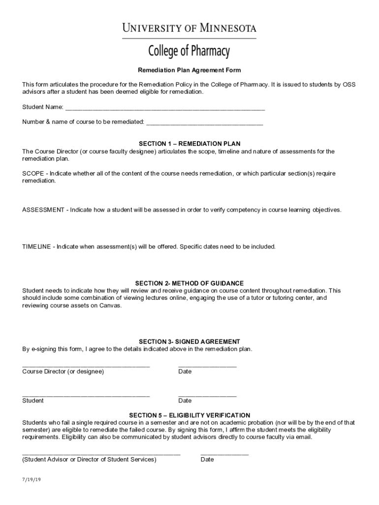 Fillable Online 13+ Remediation Plan Templates -Free Sample, Example ...