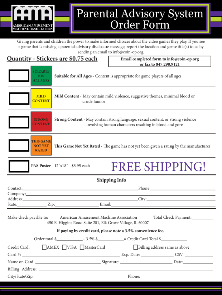 Fillable Online PDF Download a PAS Sticker & Poster Order Form ...