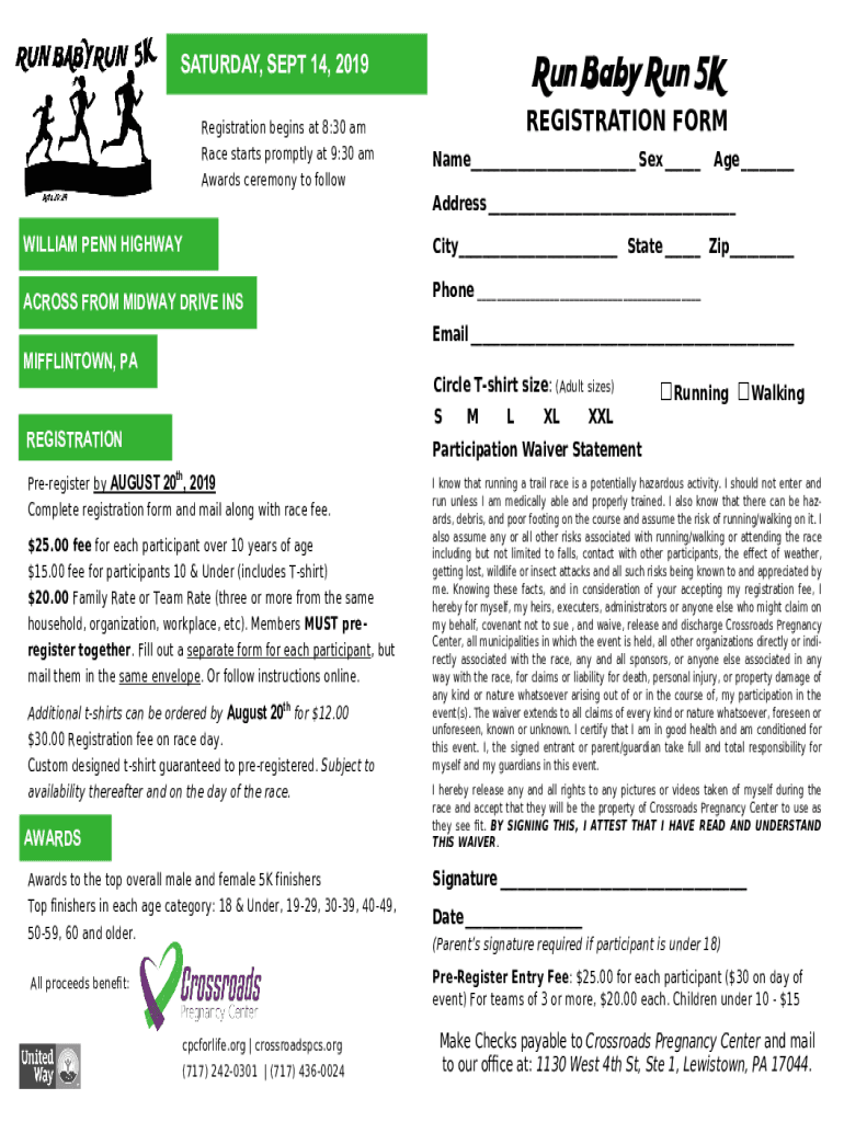 Fillable Online 2020 Running of the Bears 5K registration/waiver forms ...