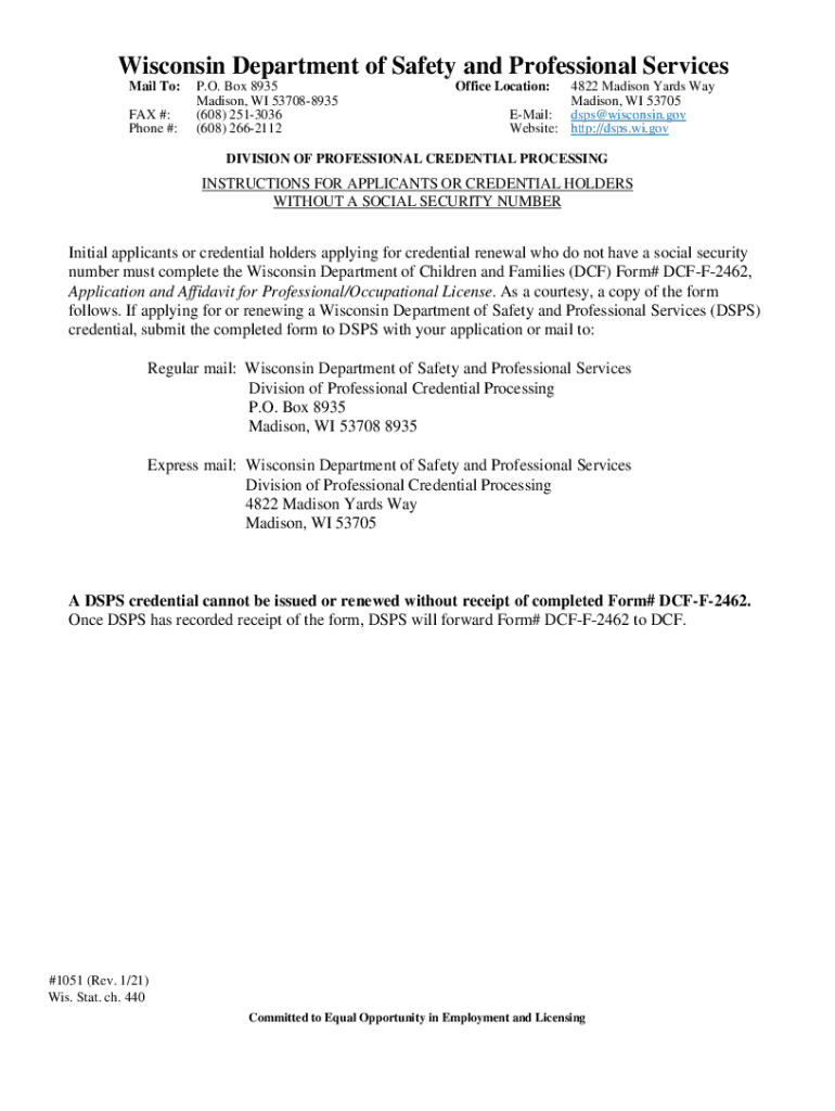 Fillable Online dsps wi WI Form 2687 2018 - Fill and Sign Printable ...