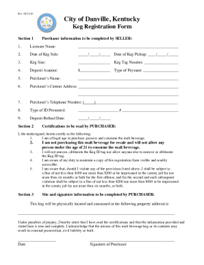 Fillable Online Keg Registration Form.doc Fax Email Print - pdfFiller