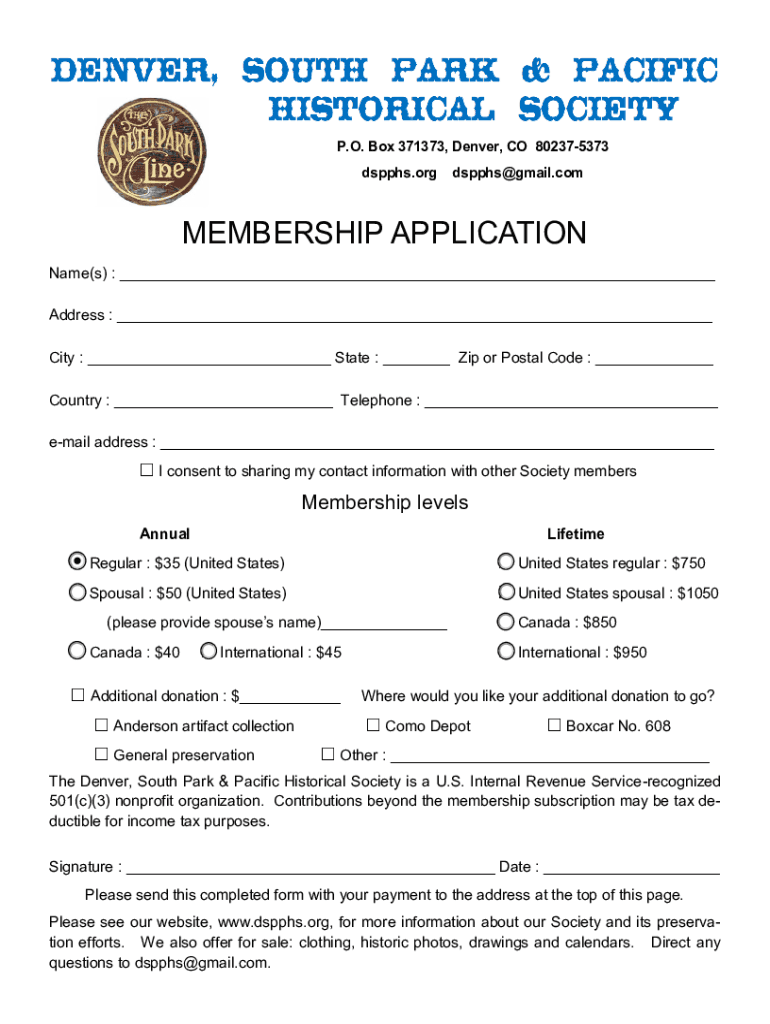 Fillable Online Membership Application Template - 16+ Free Word, PDF ...