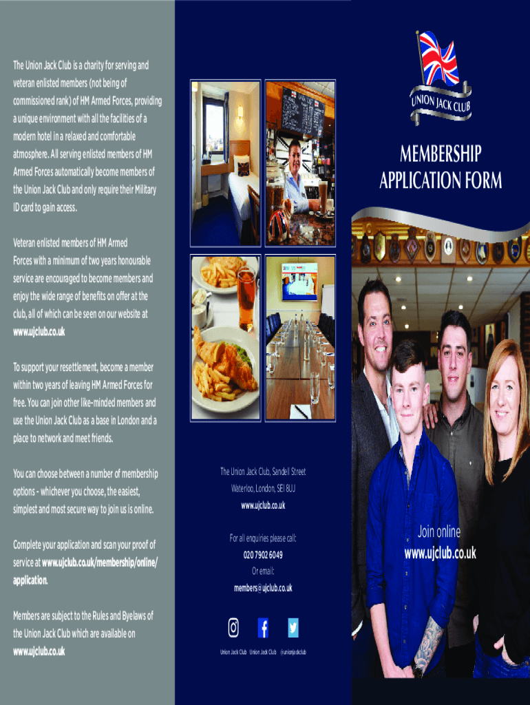 Fillable Online UJC Membership Application Form May 19 Email - Union ...