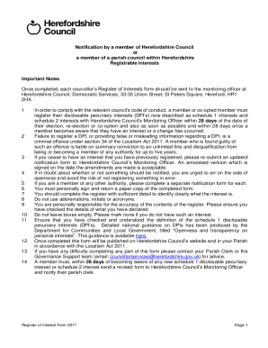 Fillable Online Declaration of interest forms - 2018 version. Elections ...