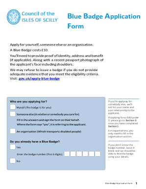 Blue Badge Application Knowsley - Fill Online, Printable, Fillable ...