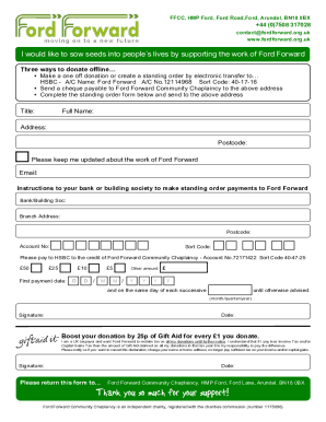 Fillable Online FF donation form Fax Email Print - pdfFiller