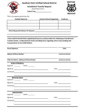Fillable Online IntraDistrict Transfer Form.xlsx Fax Email Print ...
