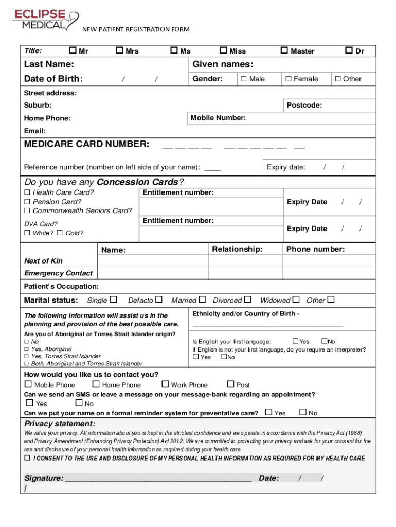 Fillable Online MEDICARE CARD NUMBER: Fax Email Print - pdfFiller