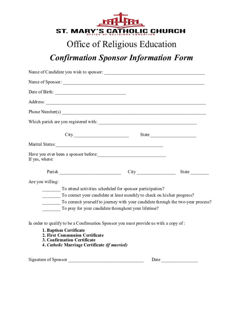 Fillable Online Catholic Confirmation Explained - About CatholicsHow to ...