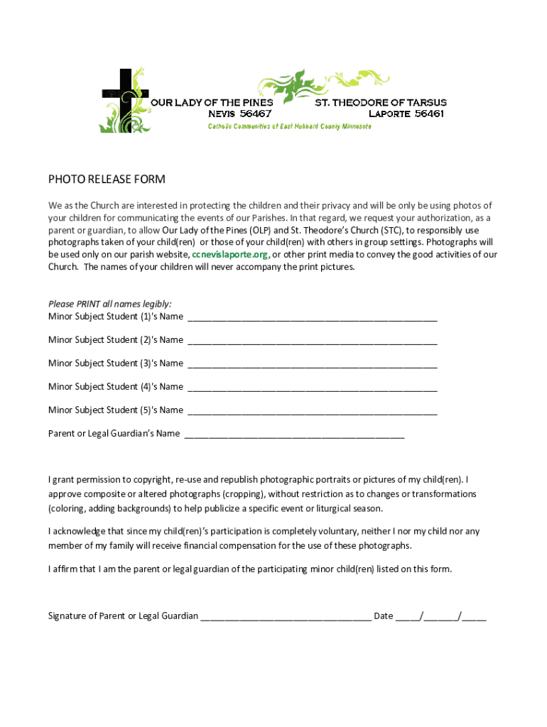 Fillable Online How Real Churches Get Photo Release FormsPro Church ...