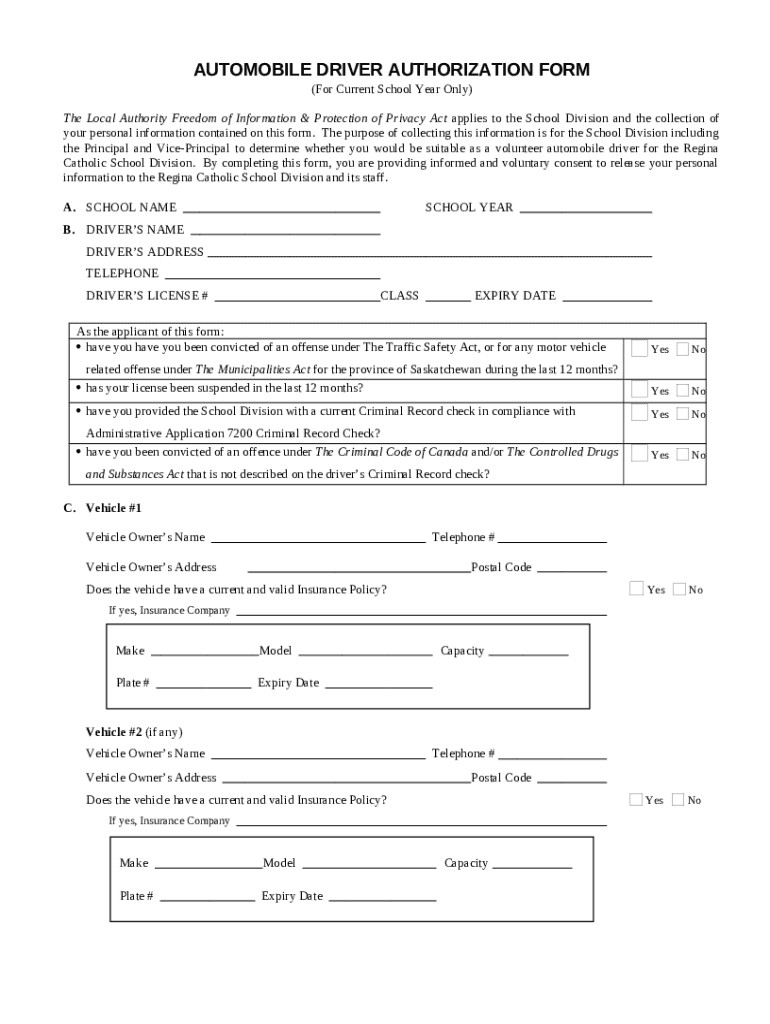 FREE 16+ Vehicle Authorization s in PDFMS WordFREE 16+ Vehicle ...
