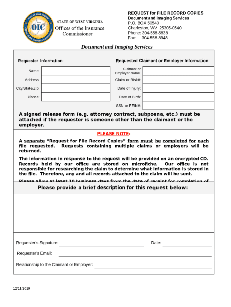 Requester Ination:Requested Claimant or Employer Ination: Doc Template | pdfFiller