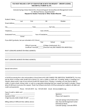 Fillable Online YOU MUST INCLUDE A COPY OF YOUR PICTURE ID WITH THIS ...