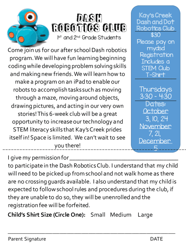 Fillable Online 5 Reasons to Start (or Join!) a Robotics Club in Your ...