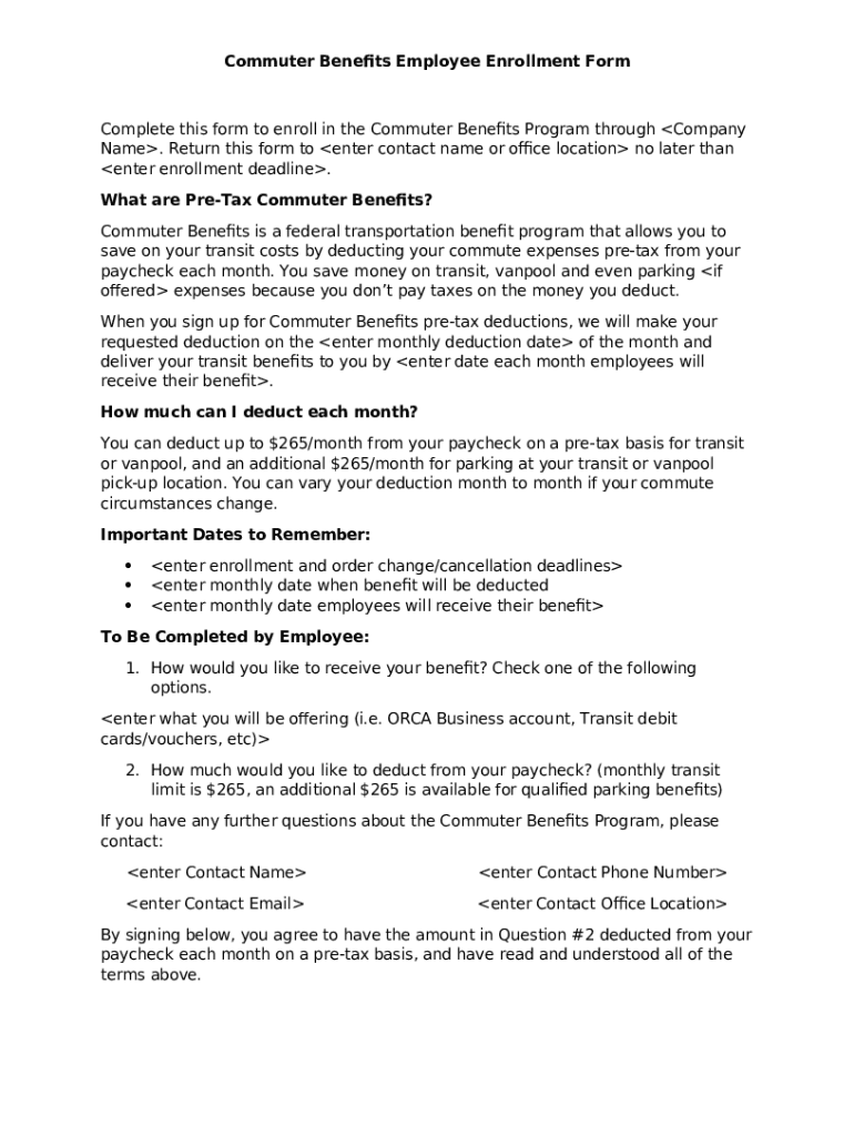 Bay Area Commuter Benefits Program511.org Doc Template | pdfFiller