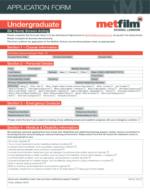 Fillable Online Online Acting Application Form Template123 Form Builder ...