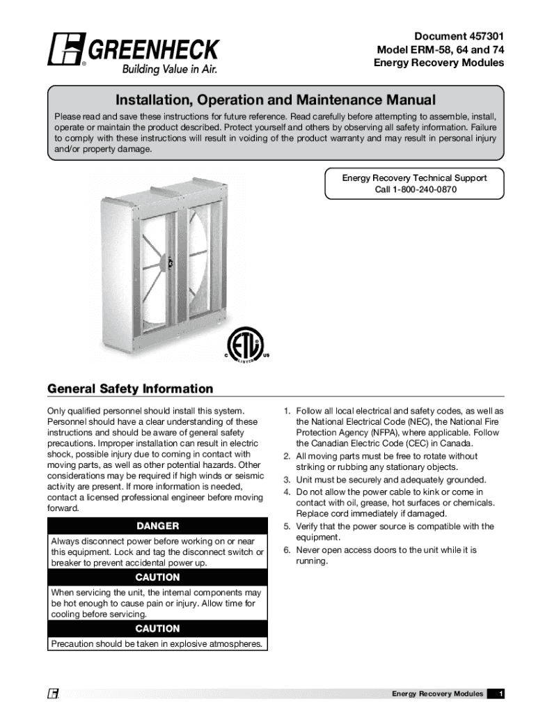 Fillable Online What Is An ERV (Energy Recovery)How Does It Work ...