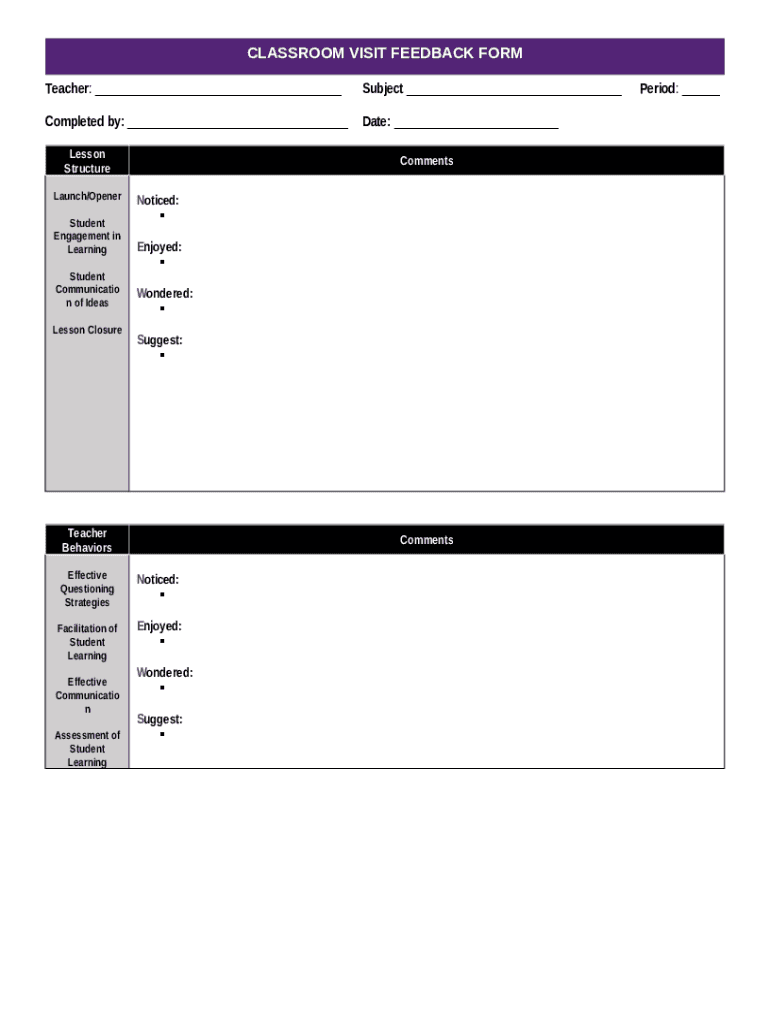 C: Teacher Observation Rubric and Scoring Sheet ... Doc Template ...
