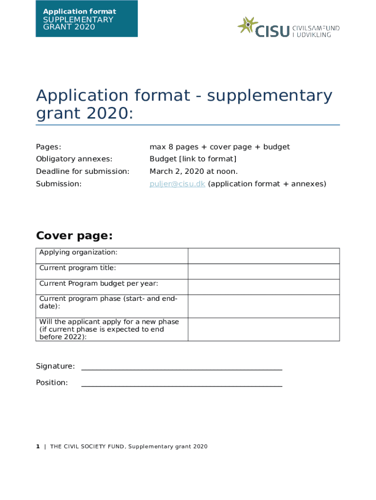 Pages:max 8 pages + cover page + budget Doc Template | pdfFiller