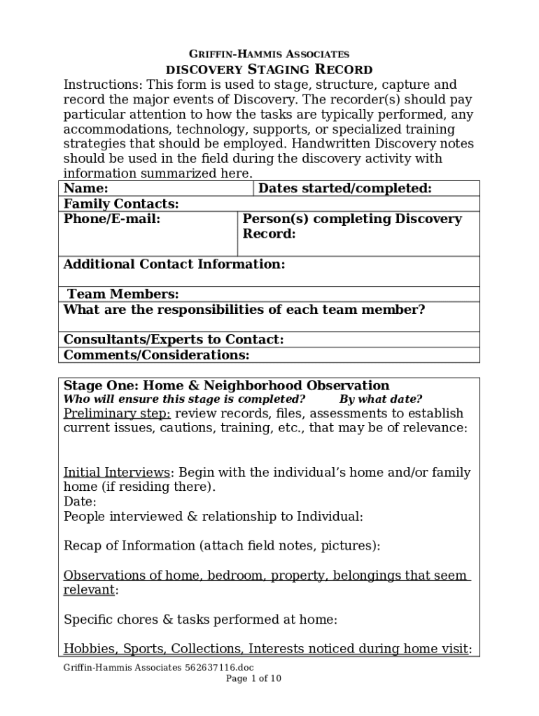 Discovery Staging Record Cover Sheet - iowaproviders.org Doc Template ...
