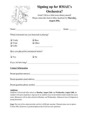 Fillable Online MU Choirs Audition Information and Sign-Up Sheet ...