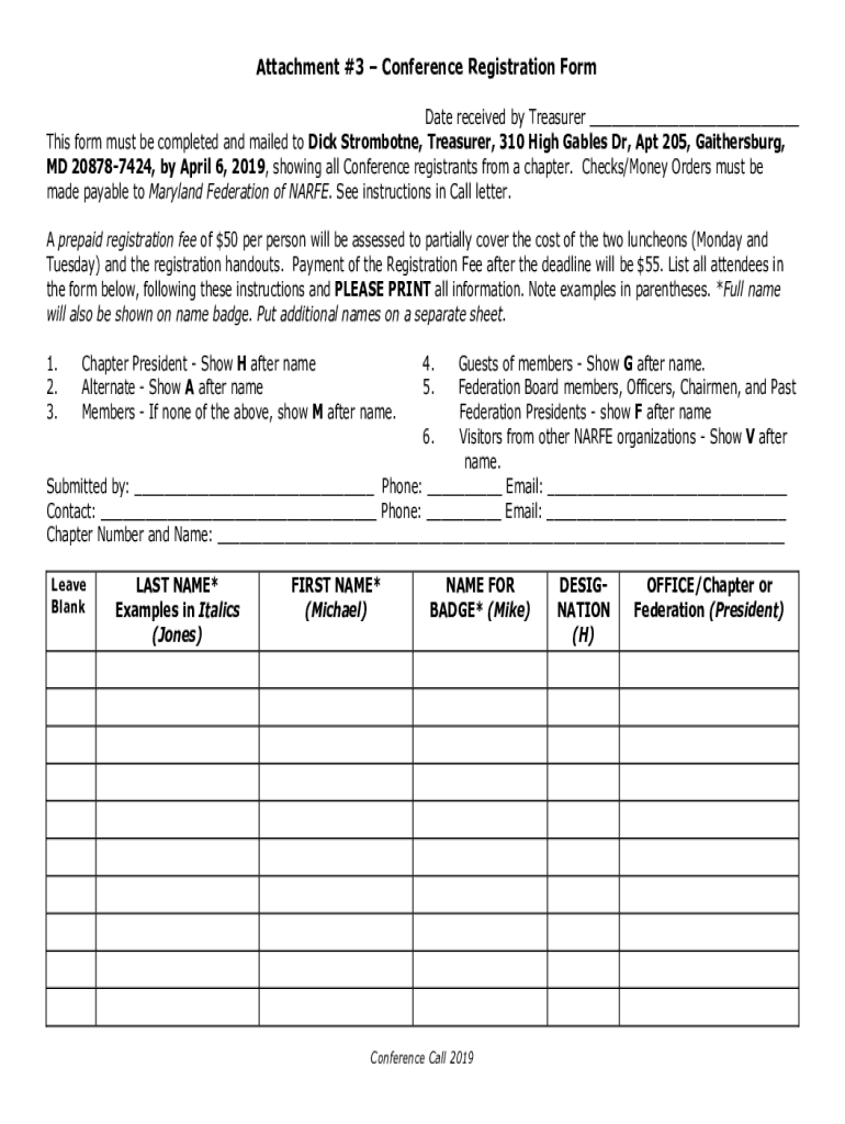 Fillable Online Attachment #2Registration Form Fax Email Print - pdfFiller