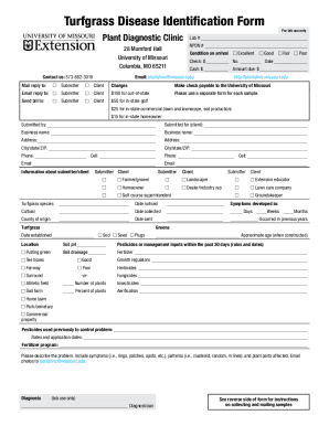 Fillable Online Turfgrass Disease Identification Form Fax Email Print - pdfFiller