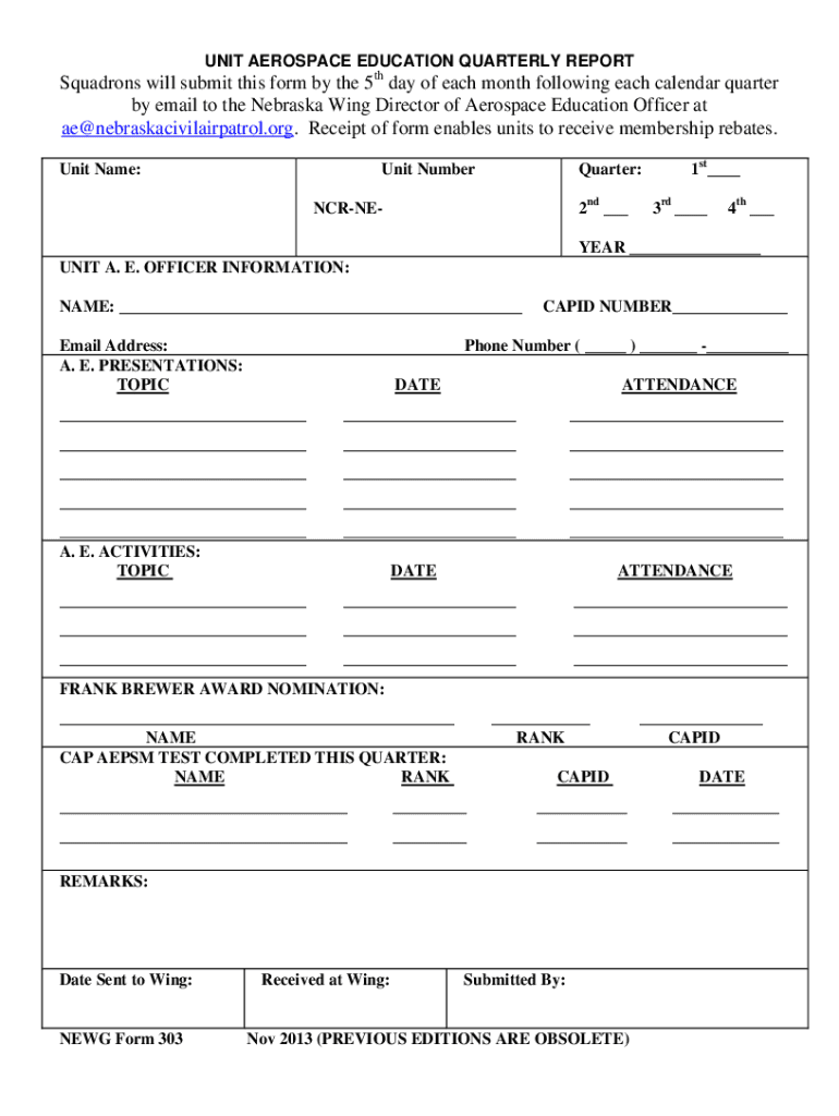 Fillable Online omahacomposite nebraskacivilairpatrol Aerospace ...