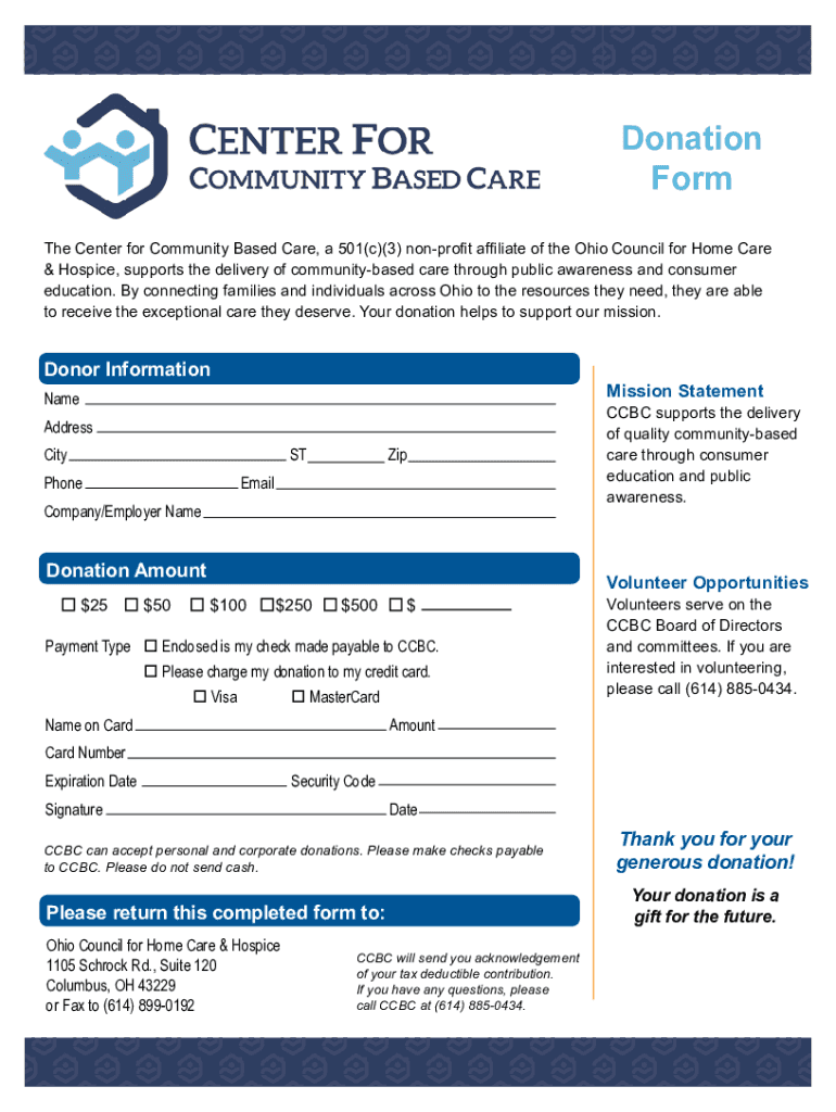 Fillable Online FREE 4+ Nonprofit Donation Forms in PDFMS WordFREE 4 ...