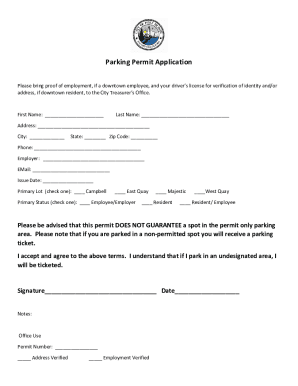 Fillable Online Please bring proof of employment, if a downtown ...