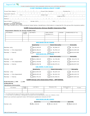 Fillable Online SAGICOR 1 -Member Enrollment Form Fax Email Print ...