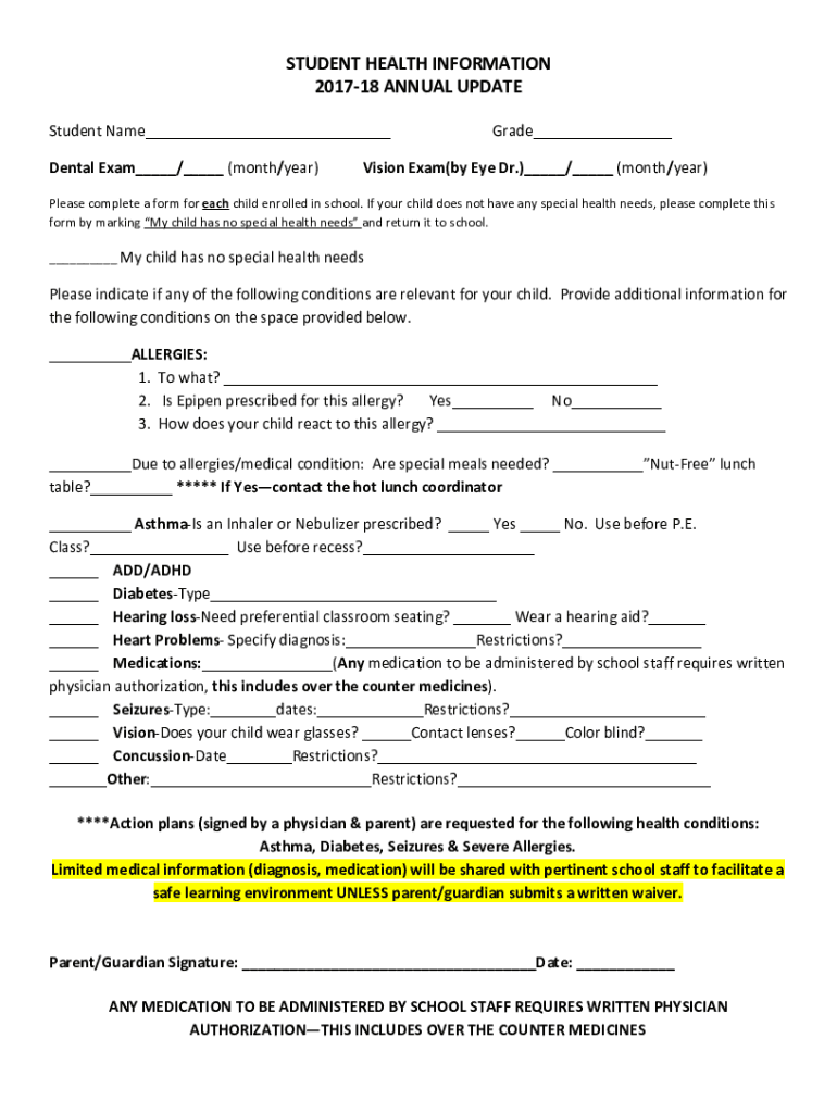 Fillable Online Dental Health Certificate - P-12 : NYSED Fax Email ...