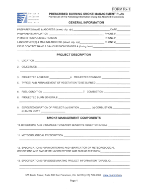 Fillable Online Fact Sheet: Prescribed Burning and Smoke Management Fax ...