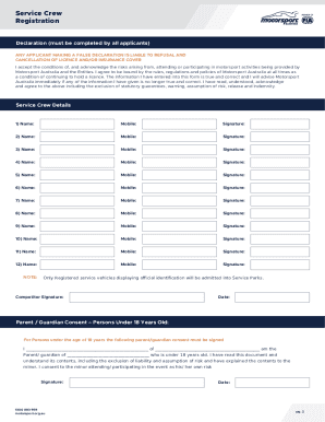 Fillable Online RISK WARNING, DISCLAIMER AND INDEMNITY Motor Sport ...