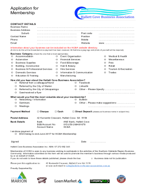 Fillable Online HCBA Membership Form.docx Fax Email Print - pdfFiller