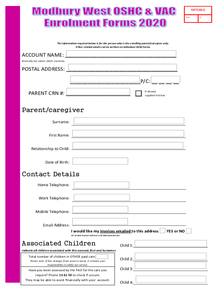 Fillable Online modwest sa edu Modbury West School - Department for ...