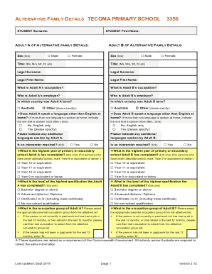 Fillable Online tecomaps vic edu Student Enrolment Form - Tecoma ...