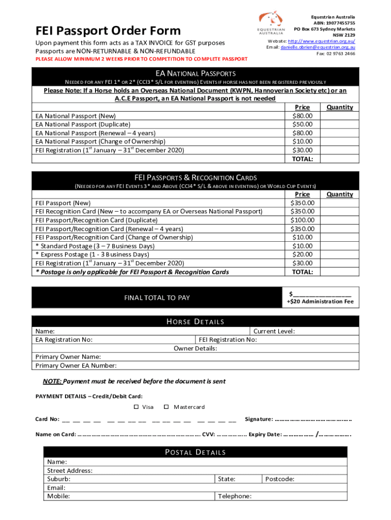 Fillable Online Passports and Forms - SAEF Fax Email Print - pdfFiller