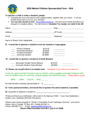 Fillable Online Sponsor a Child Reviews - Best Child Sponsorship ...