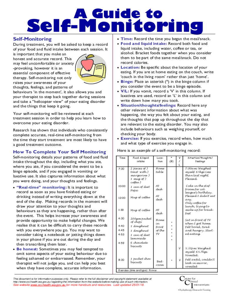 Fillable Online Eating Disorders Information Sheet - 01 - A Guide to ...