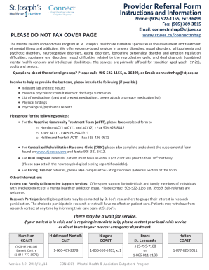 Fillable Online Provider Referral Form - St. Joseph's Healthcare ...