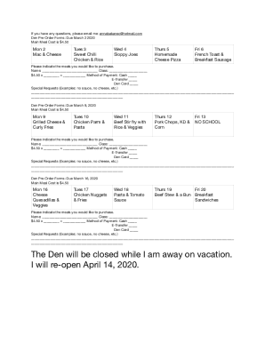 Fillable Online March Order Forms Fax Email Print - pdfFiller