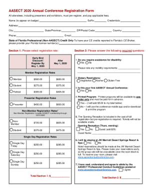 Fillable Online AASECT 2020 Annual Conference Registration Form Fax ...