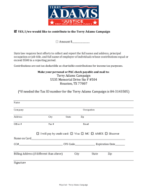 Fillable Online Adams Contribution Form.docx Fax Email Print - pdfFiller