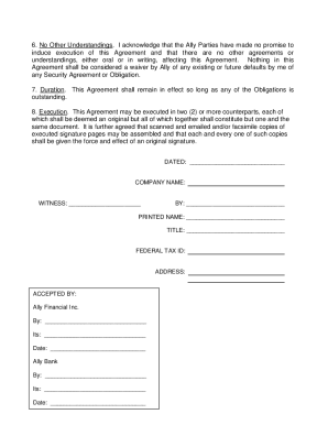 Fillable Online Commercial Credit Line Application Form - Ally Fax ...