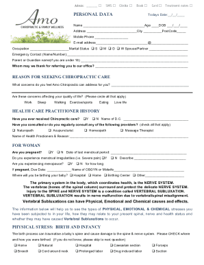 Fillable Online Amo Intake form-Adult.doc Fax Email Print - pdfFiller