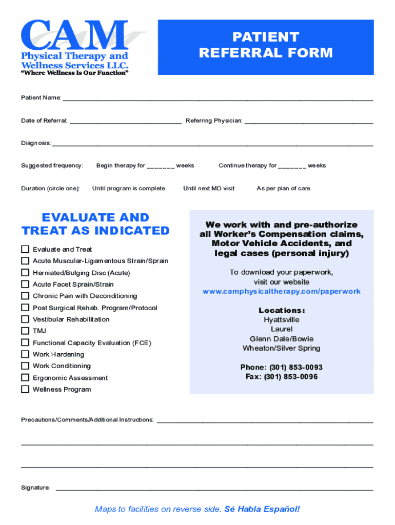 Fillable Online Physical Therapy Patient Intake Form Sample.pdf - Function ... Fax Email Print ...