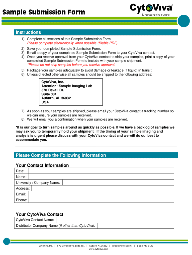 Fillable Online Sample Submission Form for Molecular and Microanalysis ...