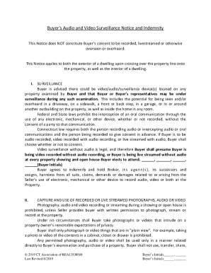 Fillable Online Audio-Video Surveillance Disclosure - Daytona REALTORS ...